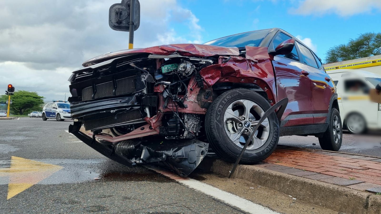 Man Run Over By Out-Of-Control Car After Crash - The Bulrushes