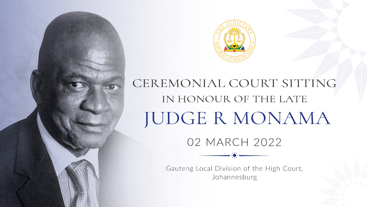Watch Ceremonial Court Sitting To Honour Late Judge Ramarumo Monama ...